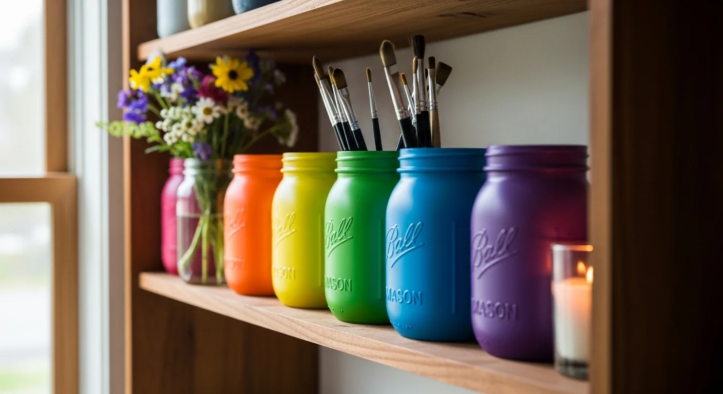 25 Bold Rainbow Mason Jars That Brighten Any Shelf - craftwinning.com